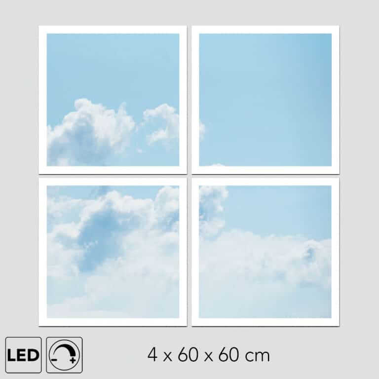 Pack 2x2 Panneaux LED nuages 60x60 cm | Lumeninside