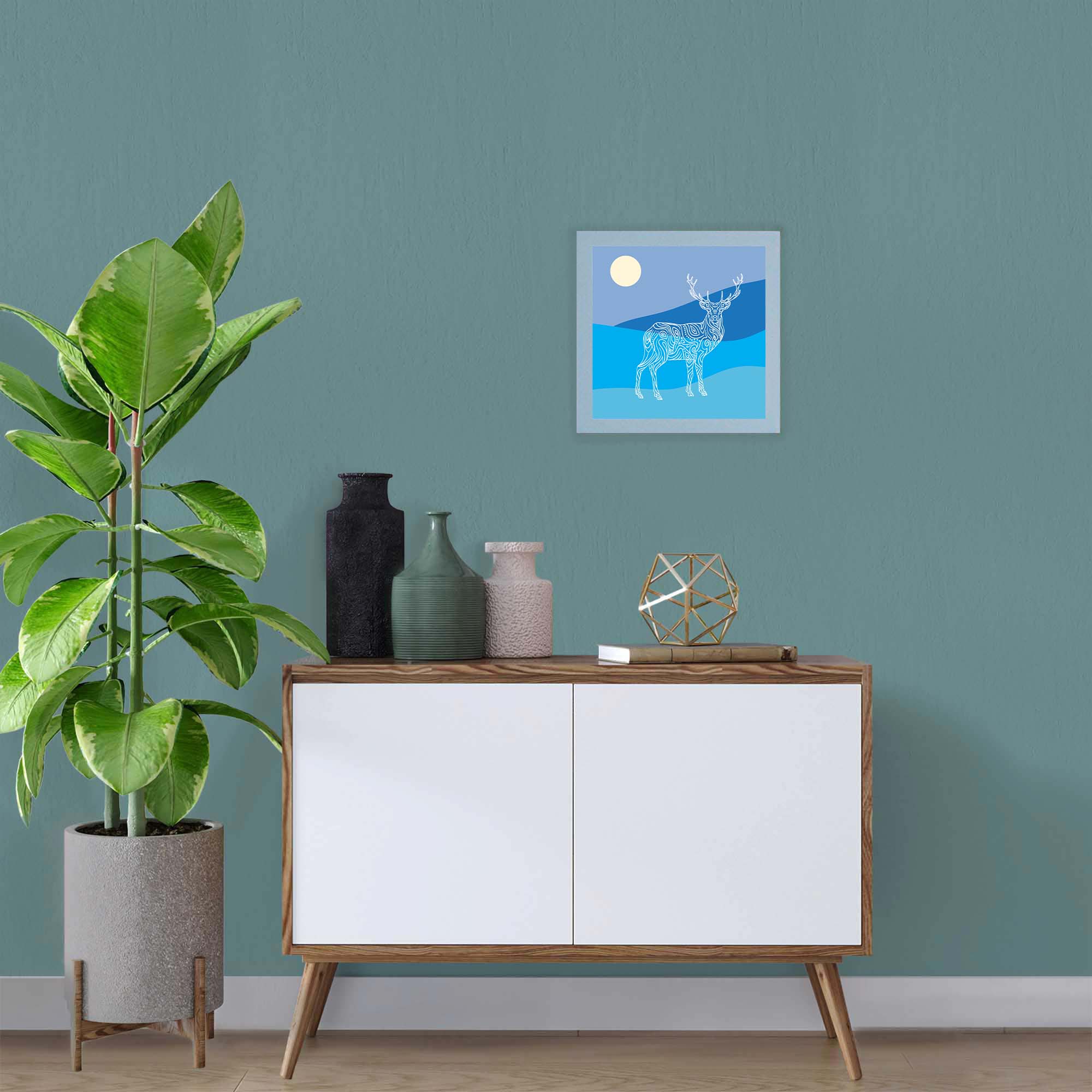 Applique murale cerf 30x30cm visuel LaLoutrie | Lumeninside